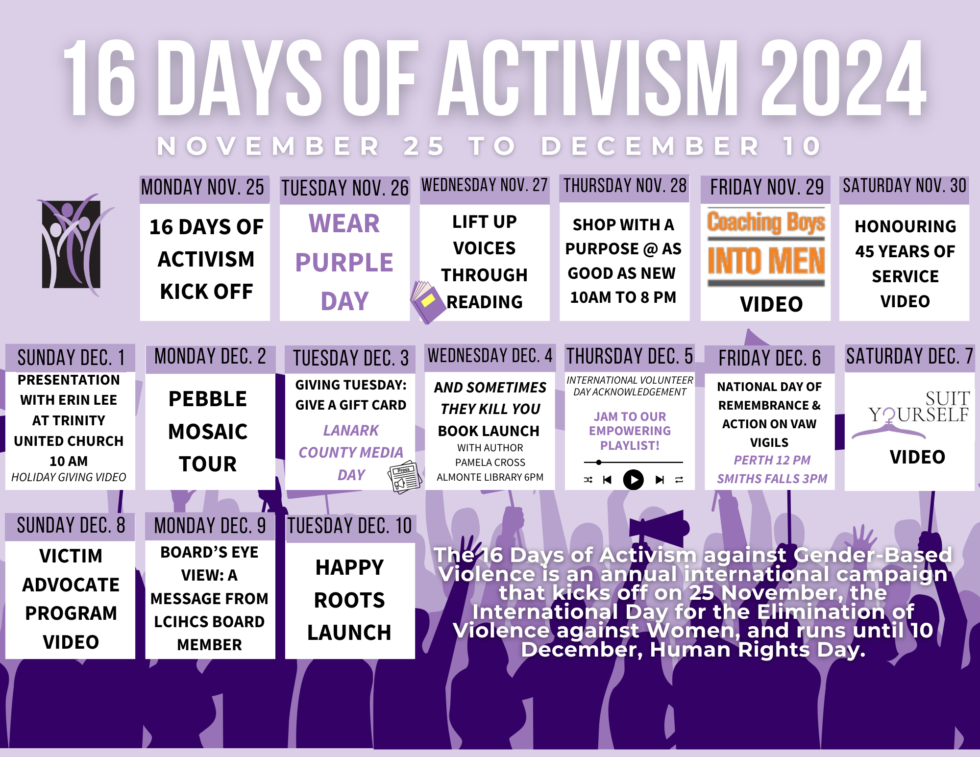 16 Days of Activism 2024 | Lanark County Interval House and Community ...